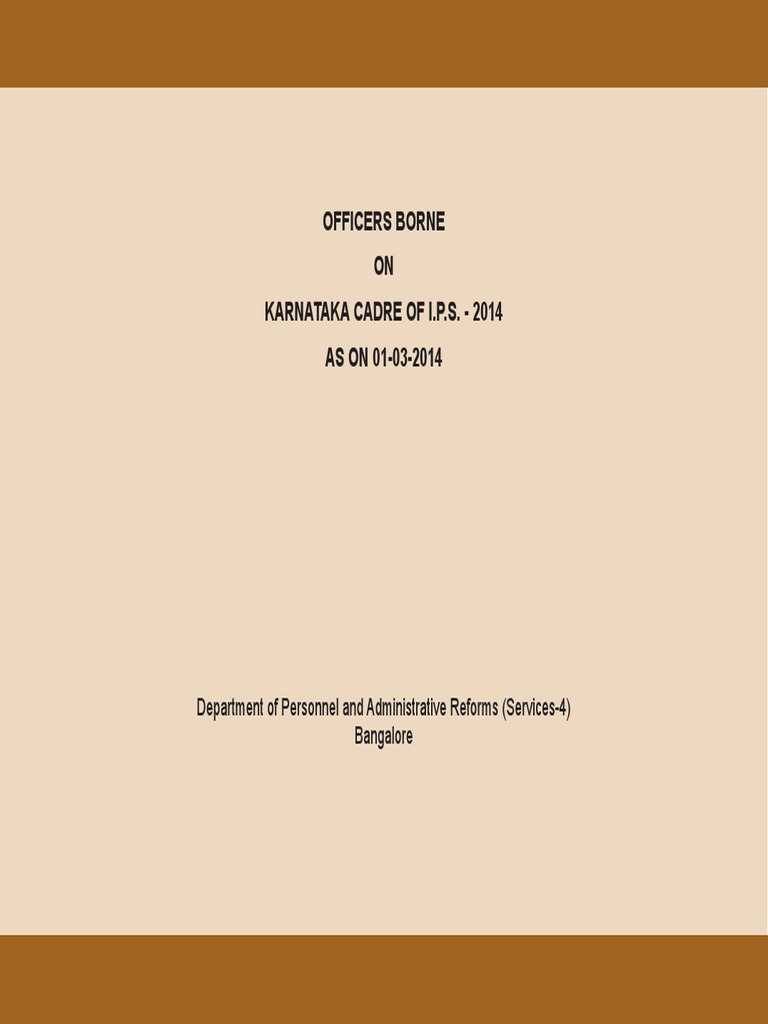 IPS Civil List 2014 PDF | PDF | Inspector | Police