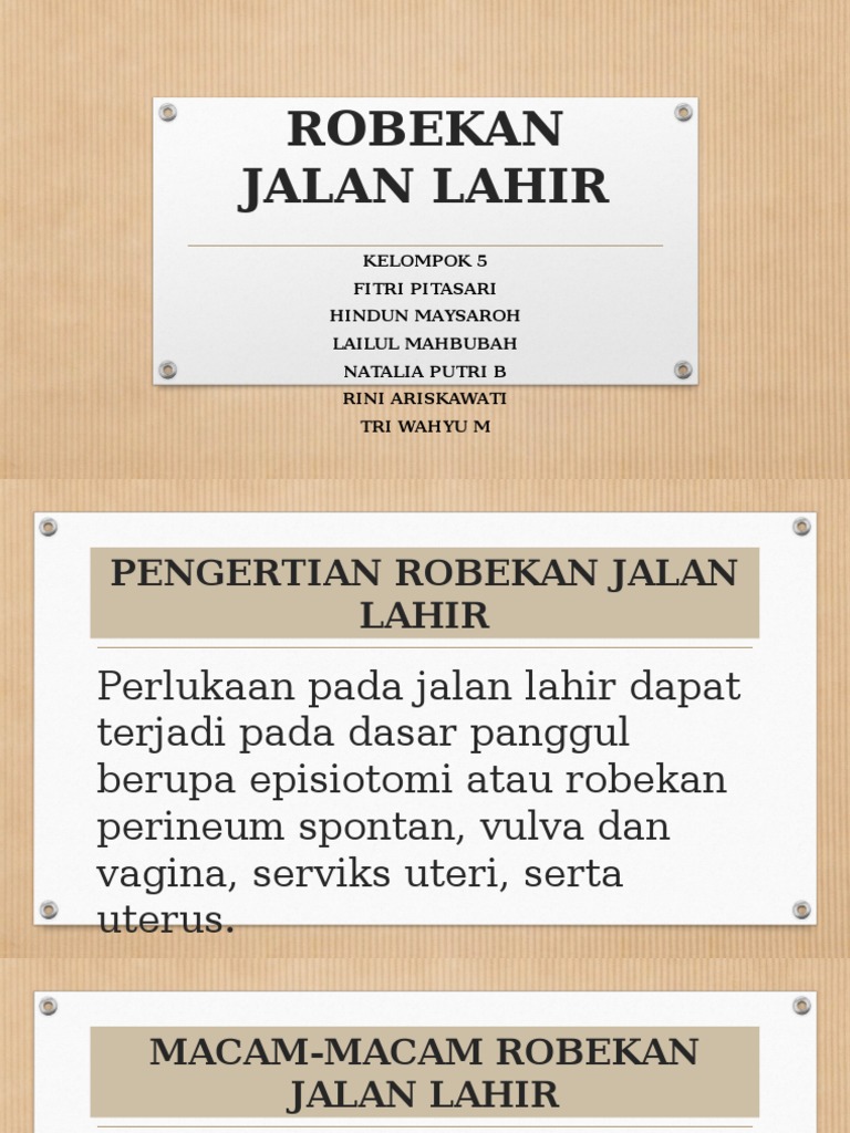 Robekan Jalan Lahir-1 | PDF