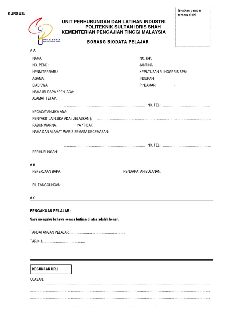 Borang Resume | PDF