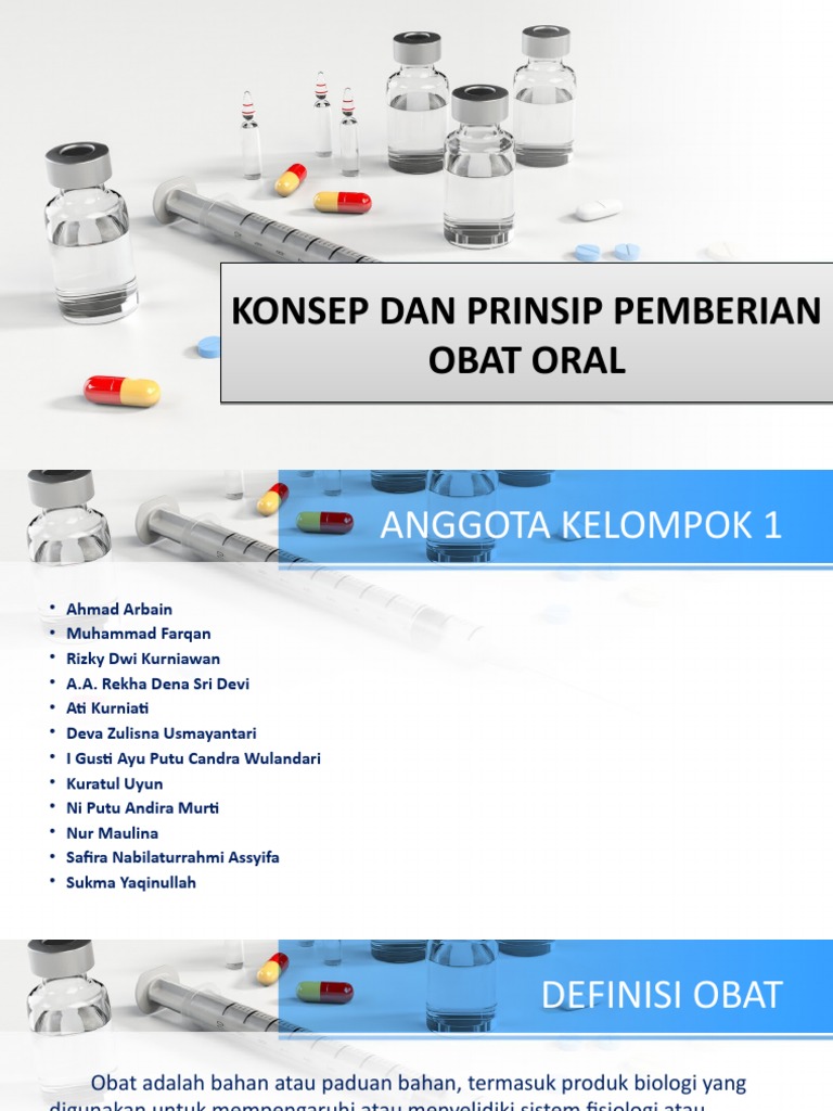 Obat Oral ppt-1 | PDF | Pengembangan Diri | Kesehatan Holistik