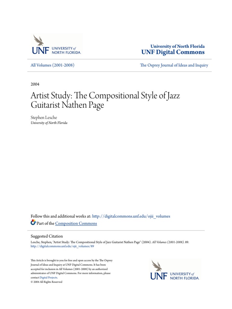 Artist Study - The Compositional Style of Jazz Guitarist Nathen Page ...