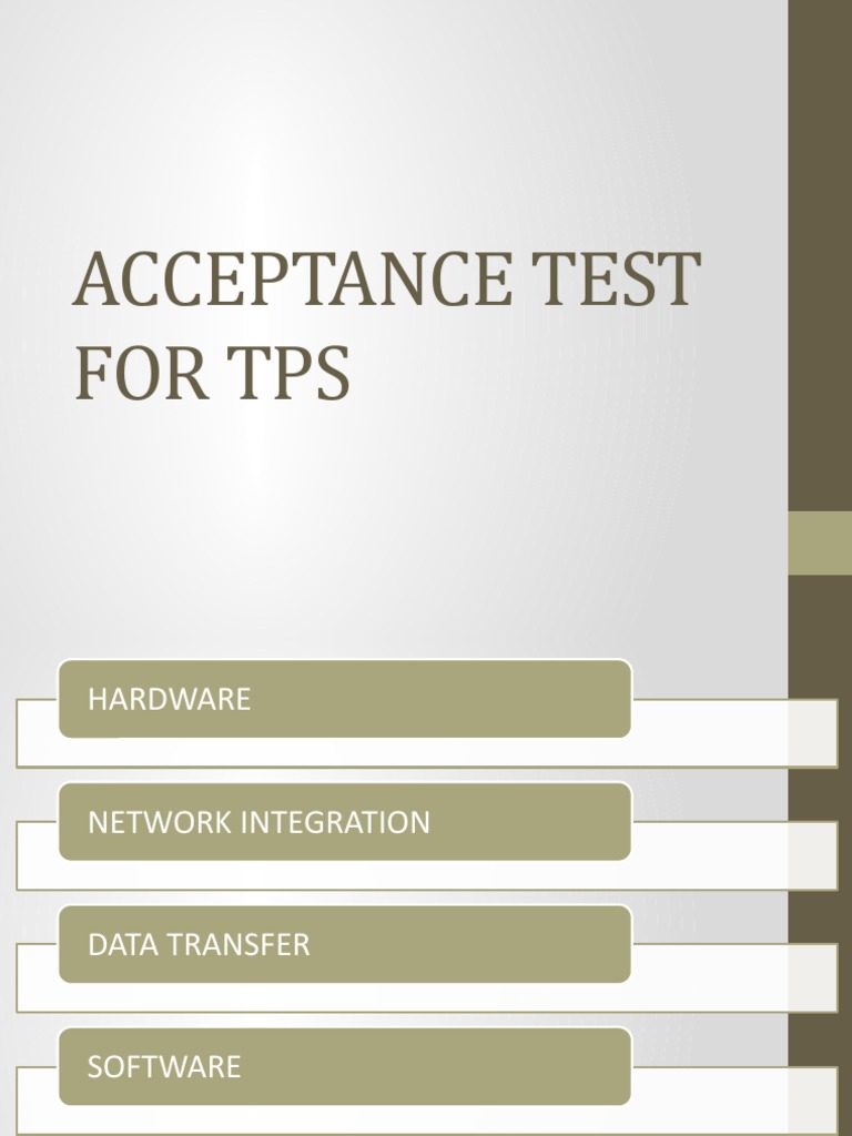 Acceptance Test TPS | PDF