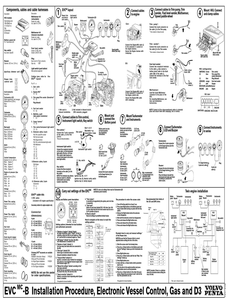 Installation Procedure, Electronic Vessel Control, Gas and D3 EVC - B ...