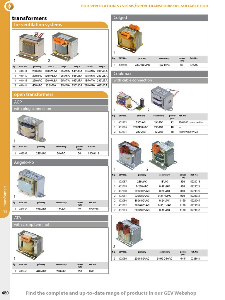 Transformers: For Ventilation Systems | PDF | Power Electronics ...