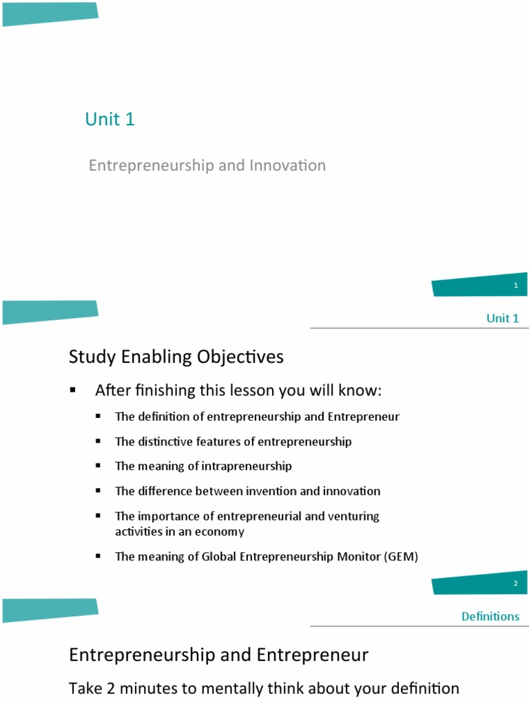 Understanding Entrepreneurship Basics | PDF | Entrepreneurship | Business