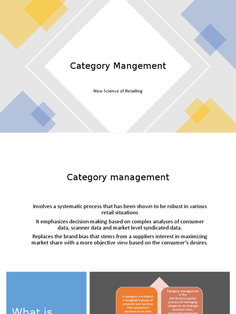Category Mangement: New Science of Retailing | PDF | Retail | Supply ...