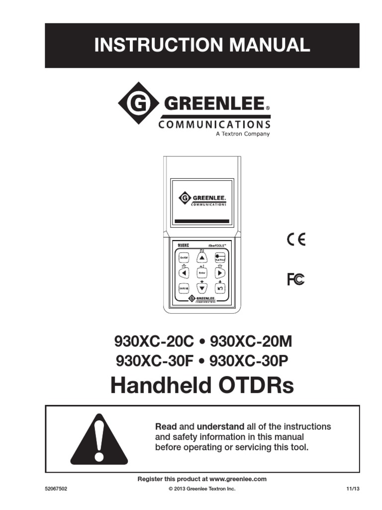 Handheld Otdrs: Instruction Manual | PDF | Optical Fiber | Attenuation