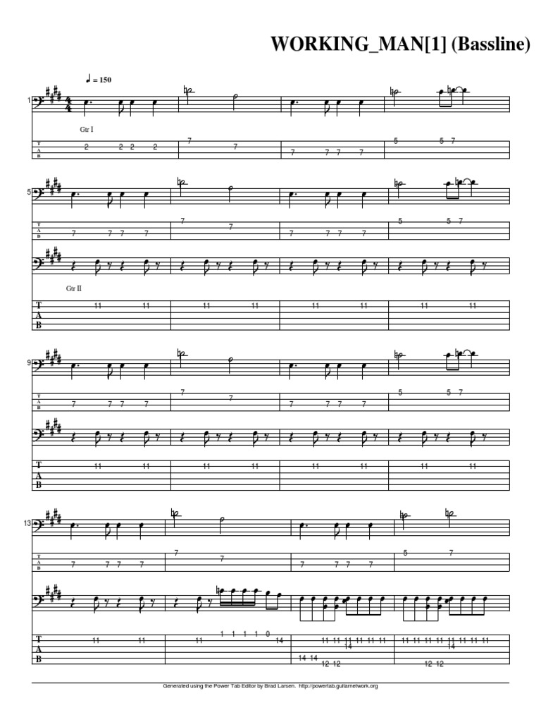 Working Man Bass | PDF