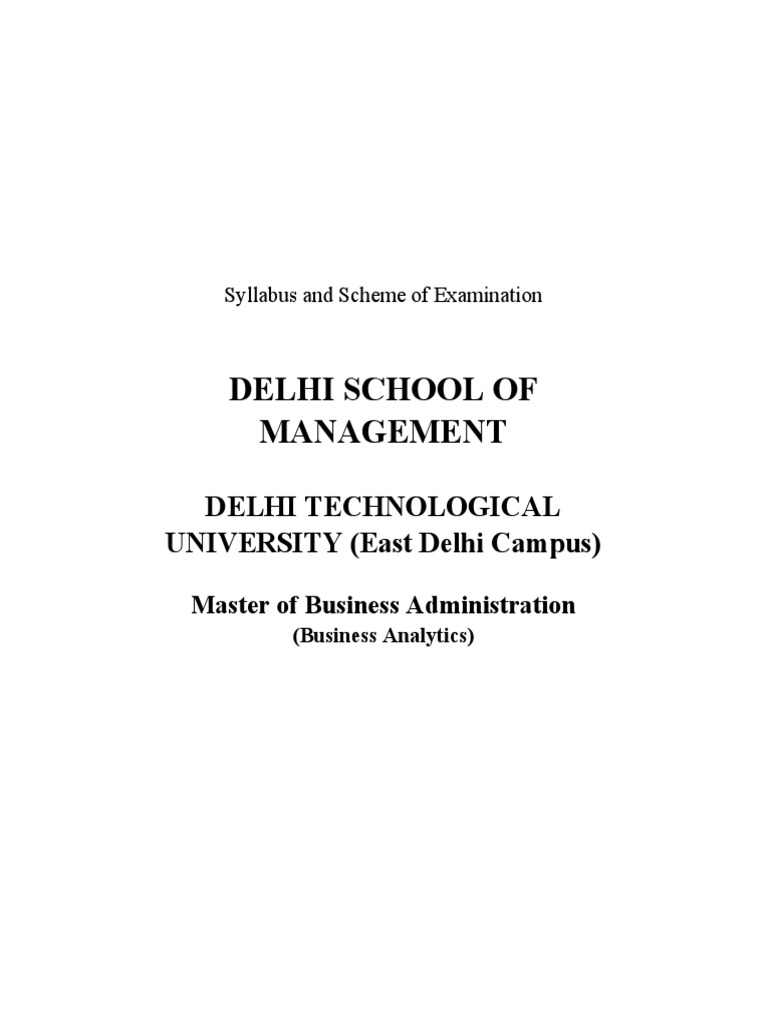 Mba Business Analytics Syllabus | PDF | Ordinary Least Squares | Analytics