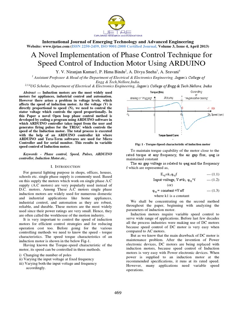 A Novel Implementation of Phase Control Technique For Speed Control of ...