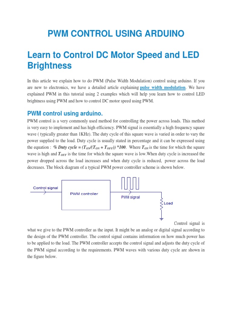 Controlling LED Brightness and DC Motor Speed through Pulse Width ...