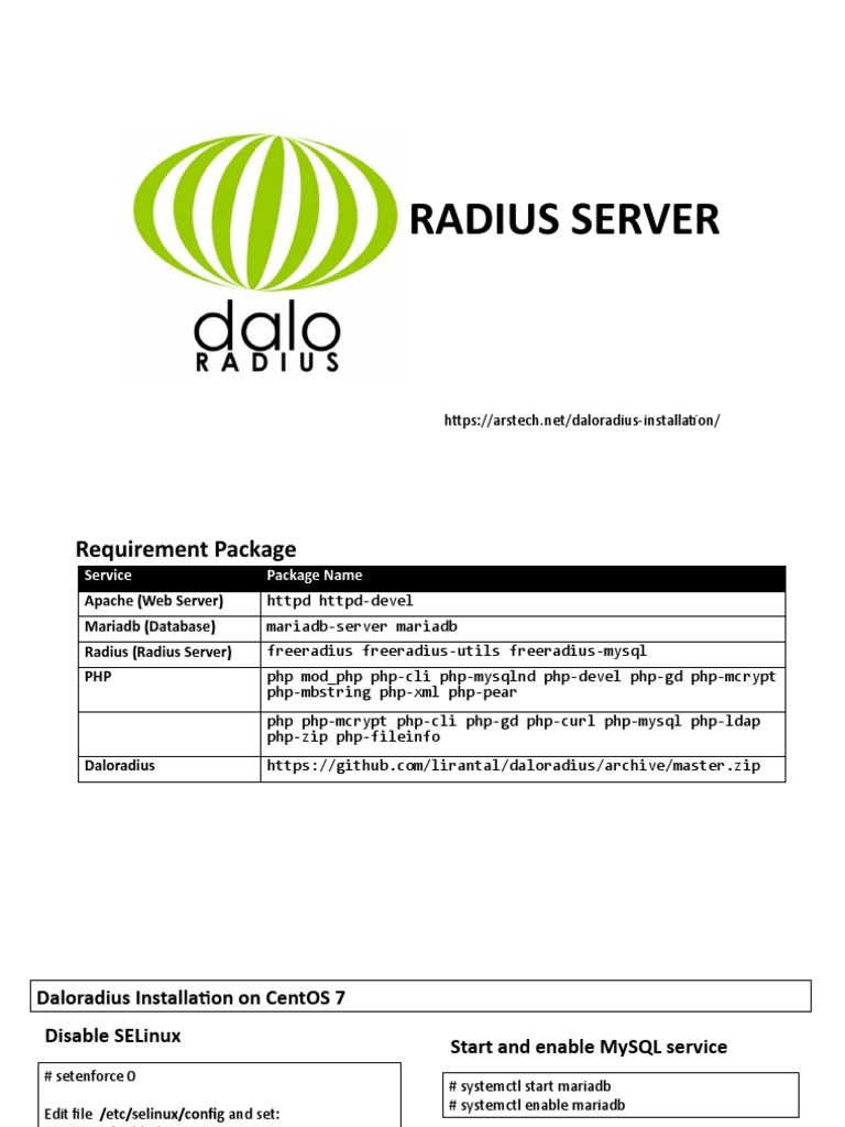 Daloradius | PDF | My Sql | Php
