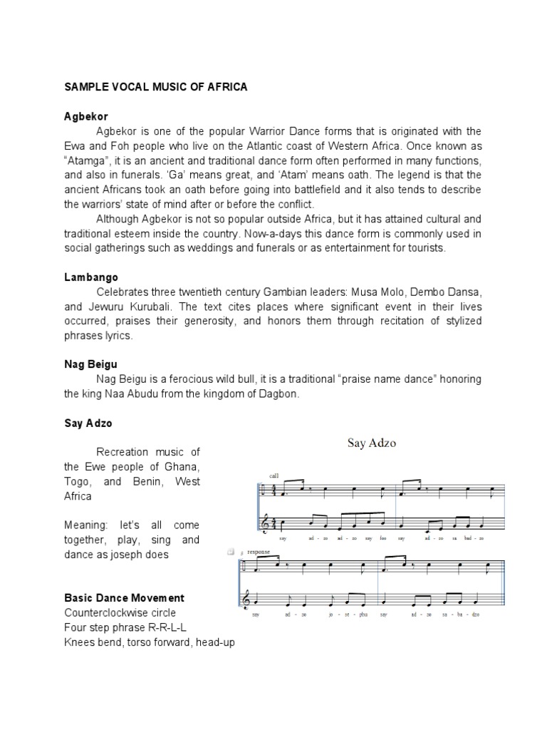 Agbekor: Traditional African Vocal Music | PDF | Social Science