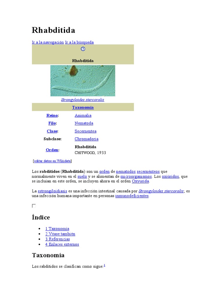 Rhabditida | PDF | Salud y bienestar