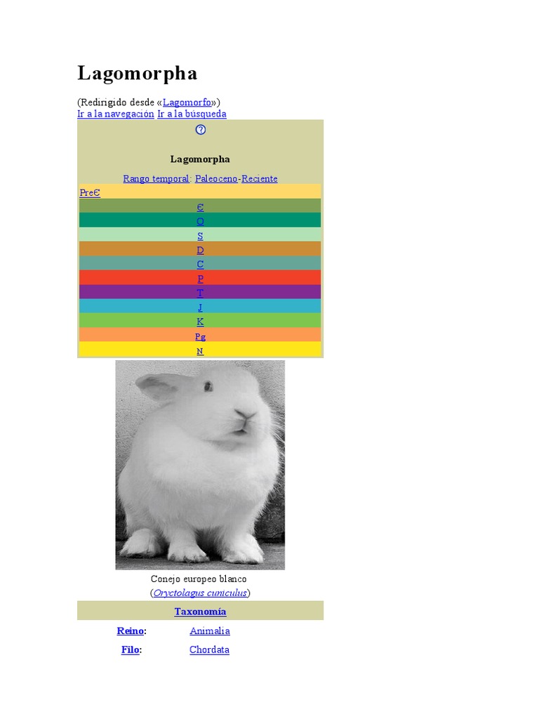 Lagomorpha | PDF | Lagomorfos | Taxa