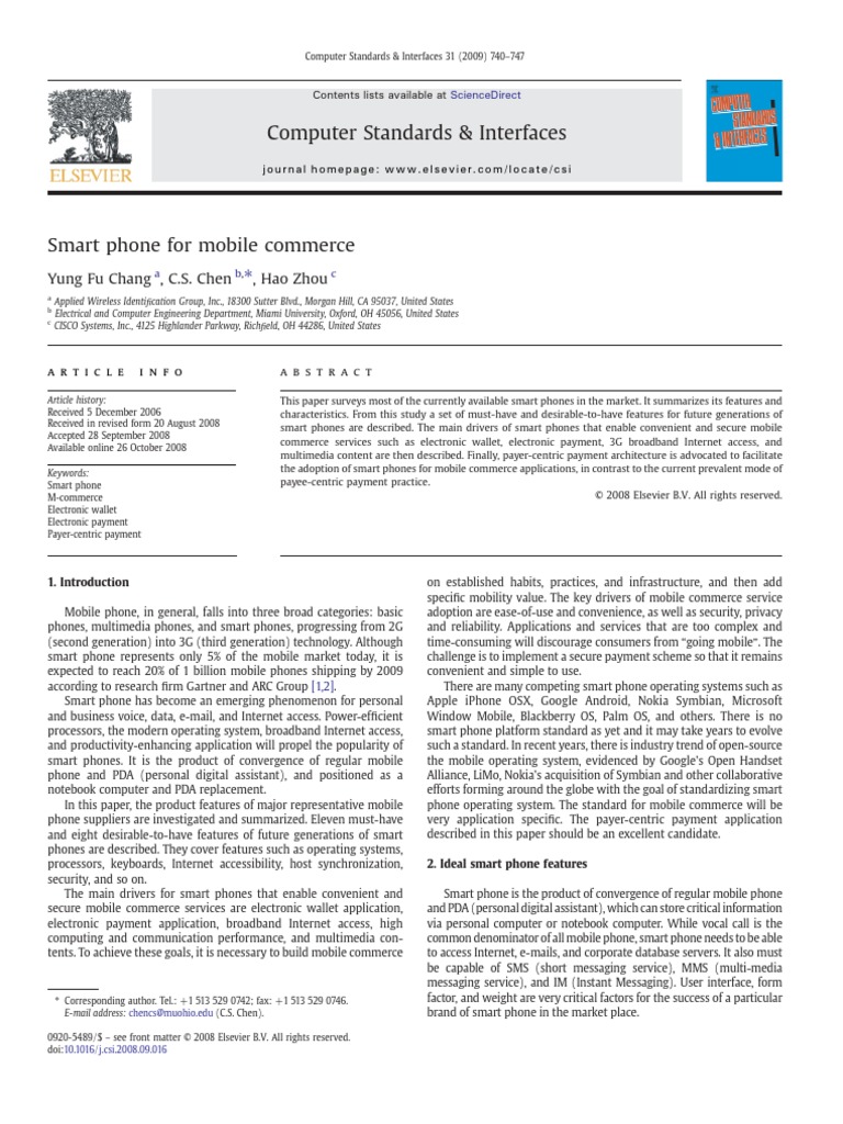 Computer Standards & Interfaces: Yung Fu Chang, C.S. Chen, Hao Zhou ...