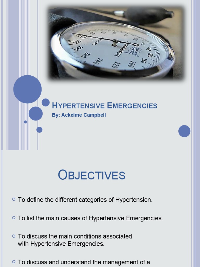 Hypertensive Emergency 3 | PDF | Hypertension | Myocardial Infarction