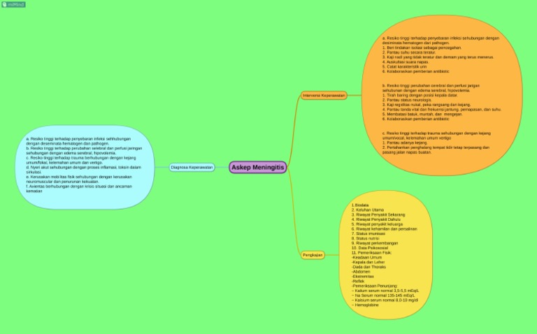 Mind Mapping Askep Meningitis | PDF