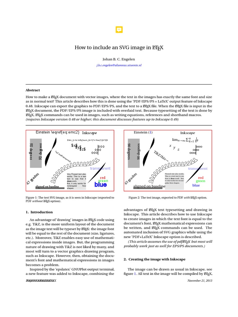 Inkscape SVG to LaTeX Integration Guide | PDF | Typography | Graphic Design