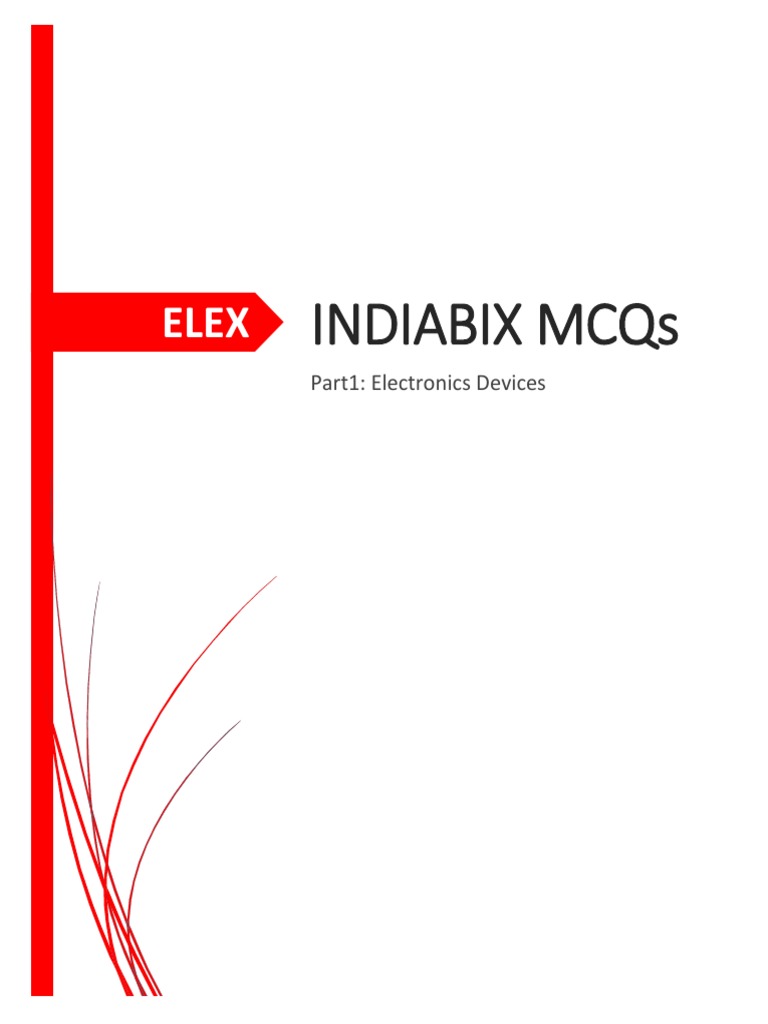 Indiabix ELECS MCQ COMPILED Part 1 | PDF | Diode | P–N Junction