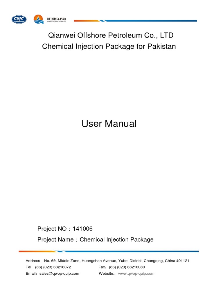 User Manual of CIP | PDF | Valve | Filtration