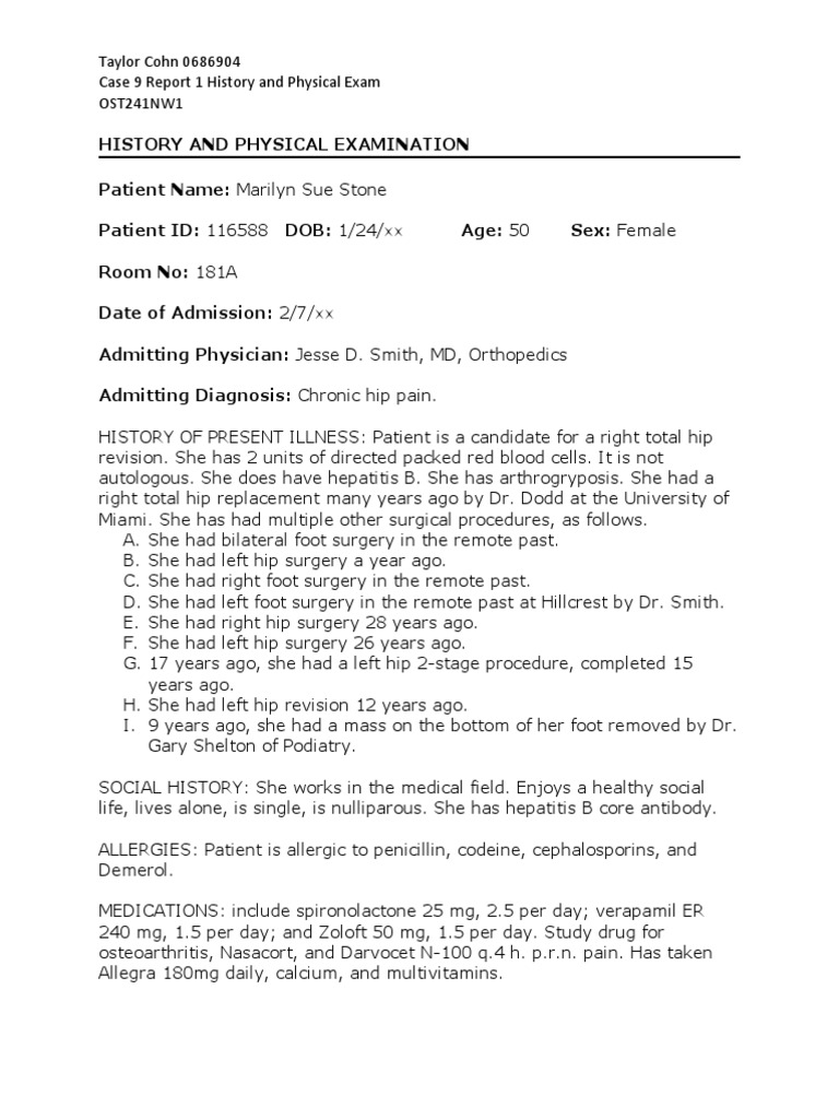 History and Physical Exam | PDF | Anatomical Terms Of Motion | Physical ...