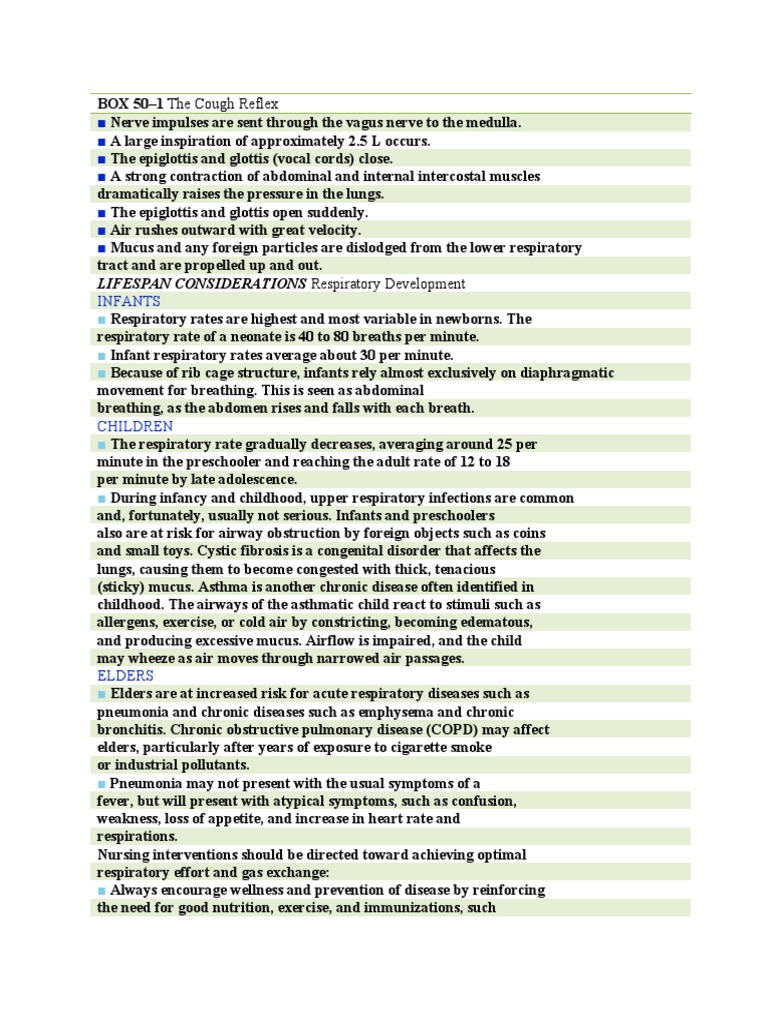 Understanding the Cough Reflex and Respiratory Health | PDF | Breathing ...