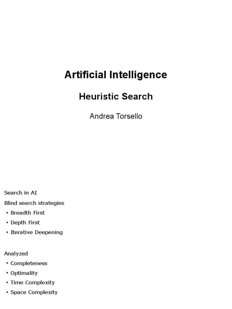 Artificial Intelligence: Heuristic Search | PDF | Algorithms And Data Structures | Cognitive Science