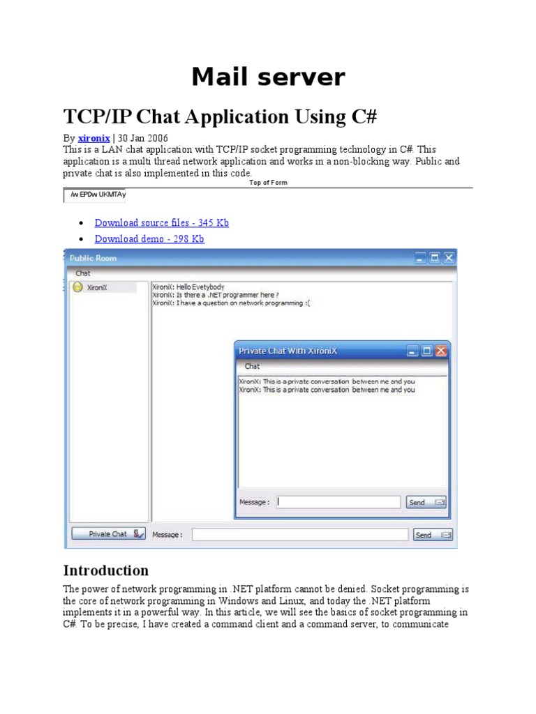 Mail Server | PDF | Network Socket | Port (Computer Networking)