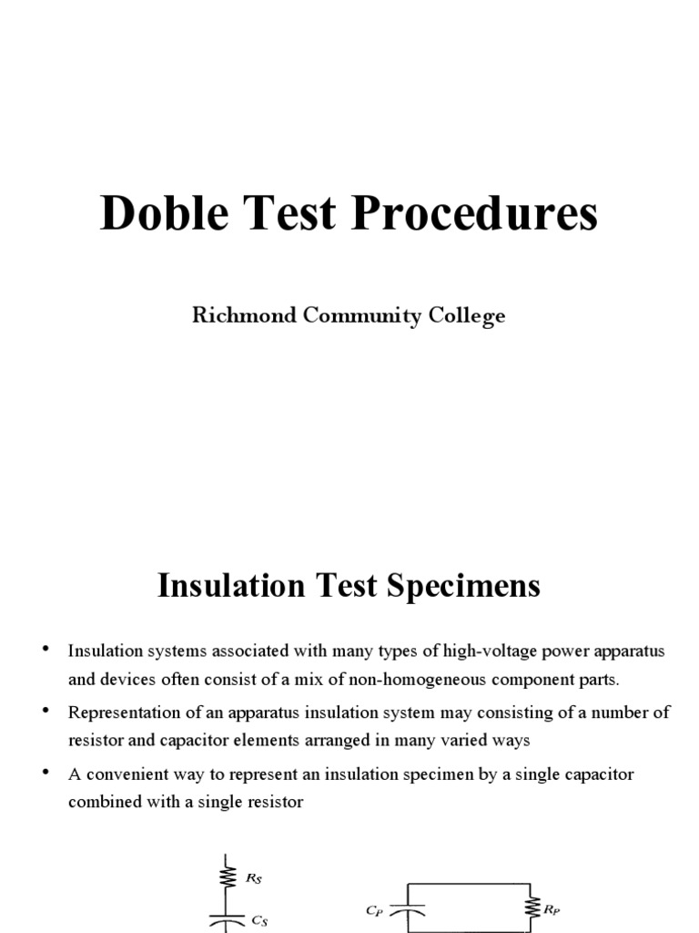 Doble Test Procedures | PDF