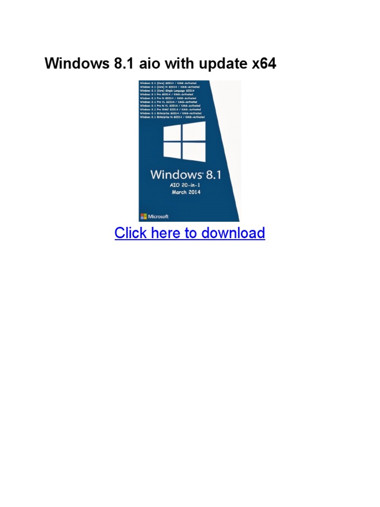 Windows 8.1 All-In-One ISO with Updates: X64 Edition Download Guide ...