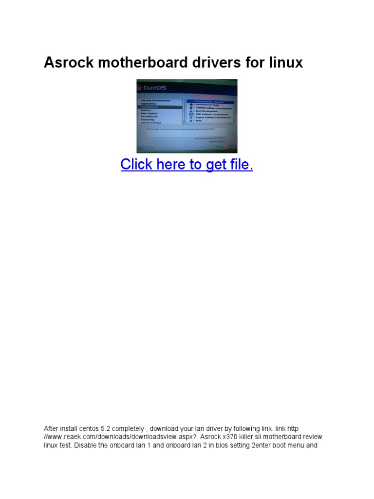 Asrock Motherboard Drivers for Linux | PDF | Bios | Linux