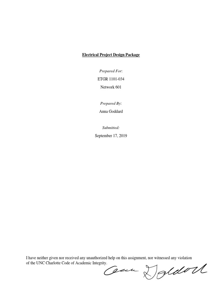 Electrical Project Design Package | PDF | Electrical Network | Resistor