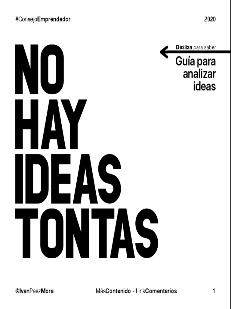 No Hay Ideas Tontas | PDF