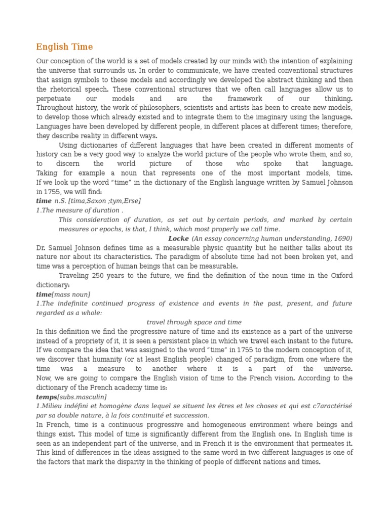 English Time: Time N.S. (Tima, Saxon Tym, Erse) | PDF | Time | English ...