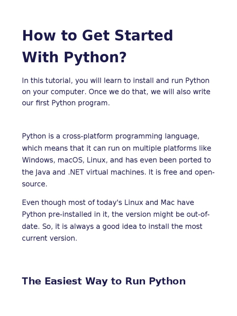 Python Starter 1 | PDF