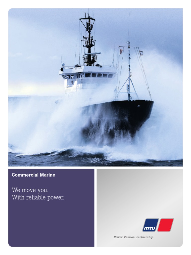 MTU - Marine Commercial - Brochure PDF | PDF | Marine Propulsion | Engines