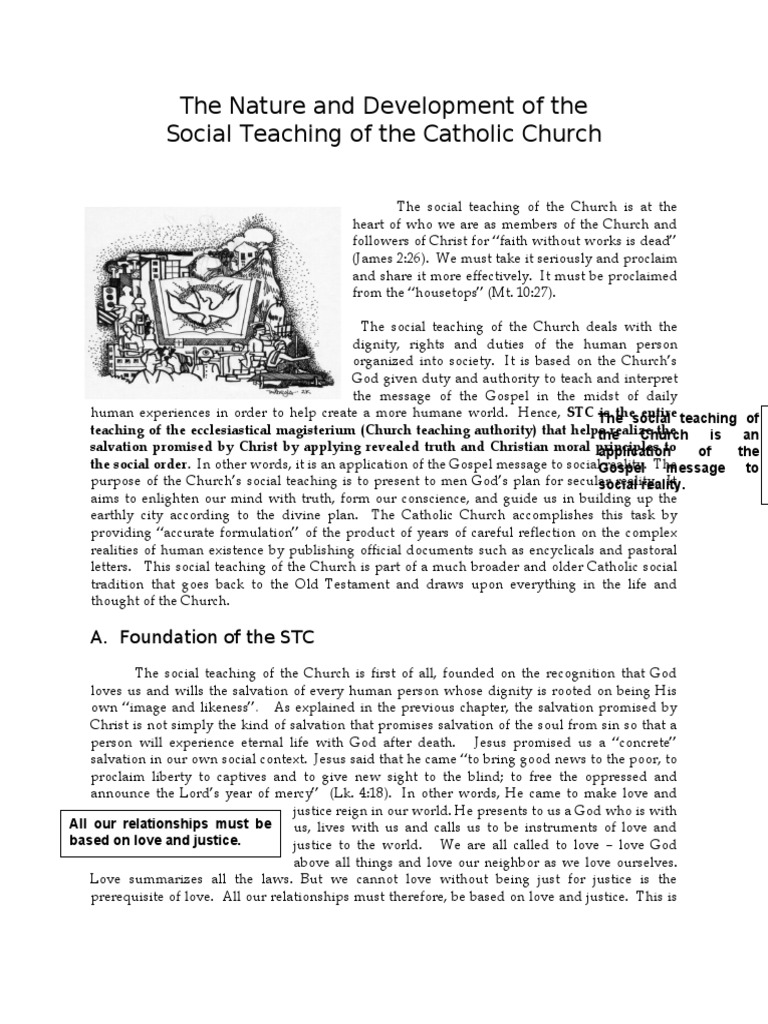 The Nature and Development of The Social Teaching of The Catholic ...
