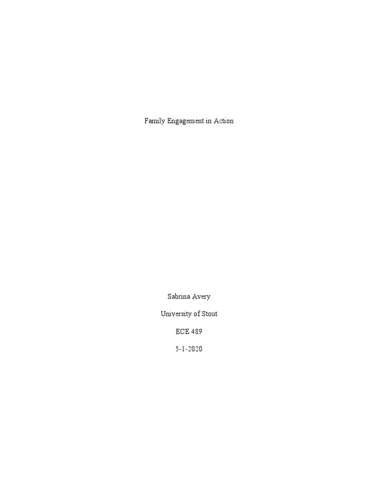 Enhancing Student Success Through Family Engagement | PDF | Early ...