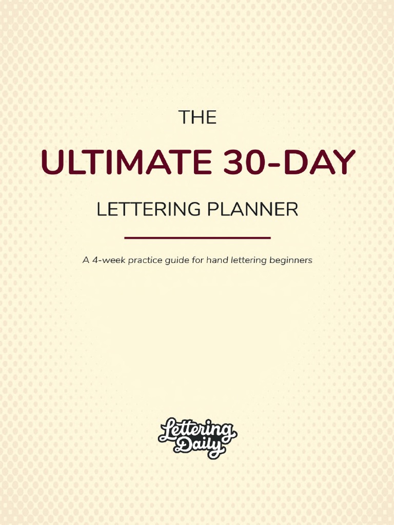 The 30-Day Lettering Planner (Updated 2020) - Lettering Daily | PDF