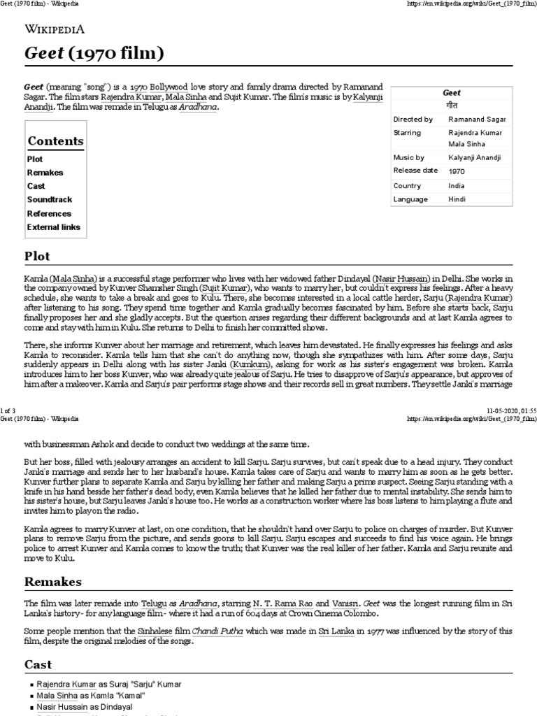 Geet (1970 Film) | PDF | Bollywood | Cinema Of India