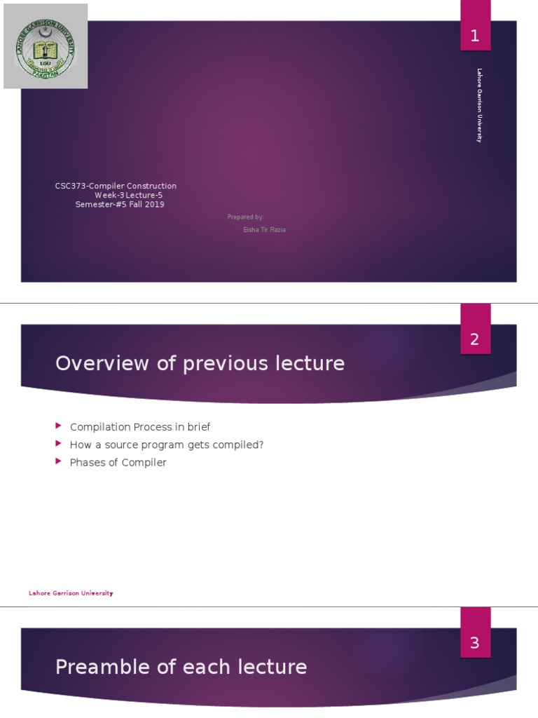 Week 3 Lec 5 CC | PDF | Reserved Word | Compiler