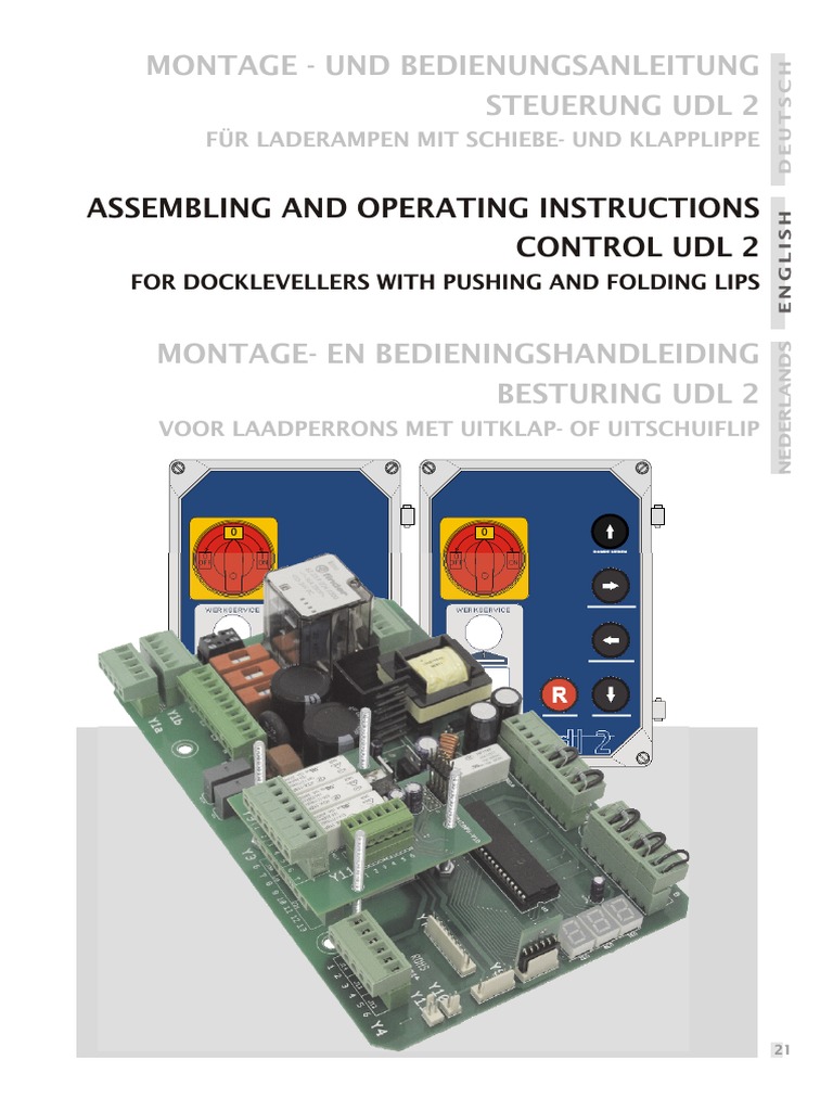Assembling and Operating Instructions Control Udl 2: Montage - Und ...