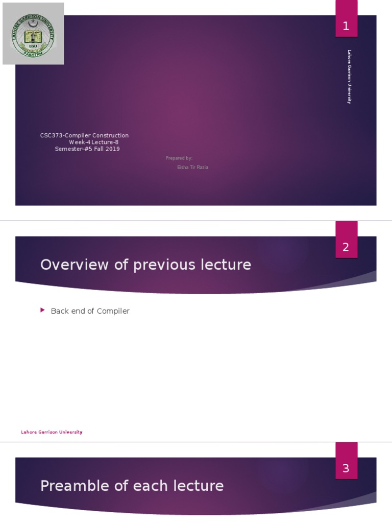Week 4 Lec 8 CC p2-1 | PDF | String (Computer Science) | Regular Expression