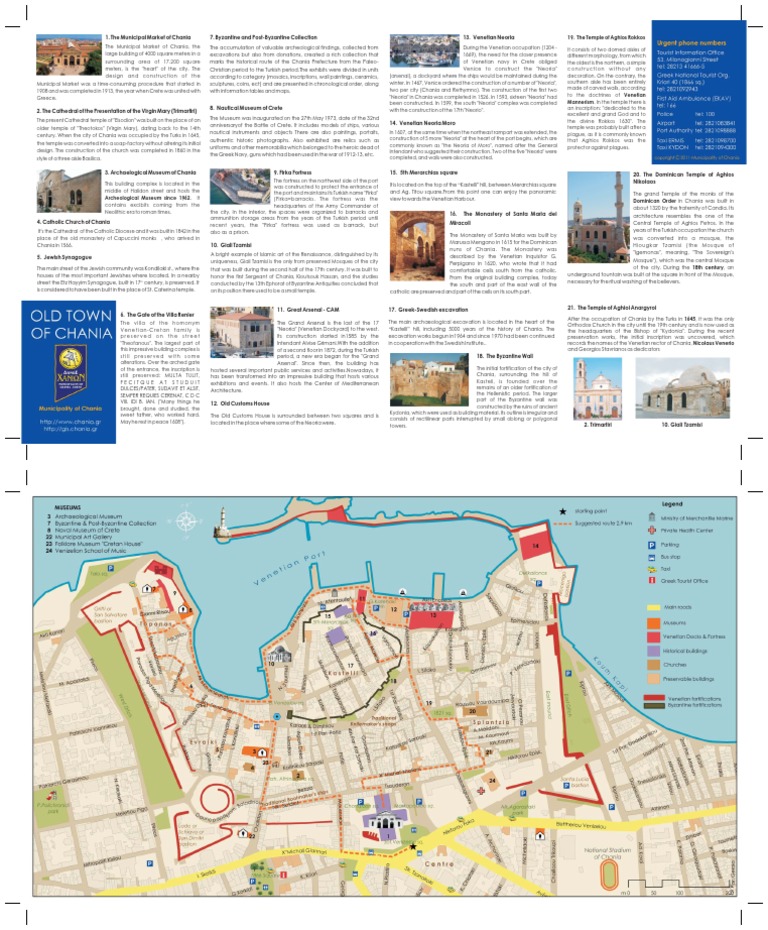 Mini Map of They City of Chania in Crete. | PDF | Crete | Venice