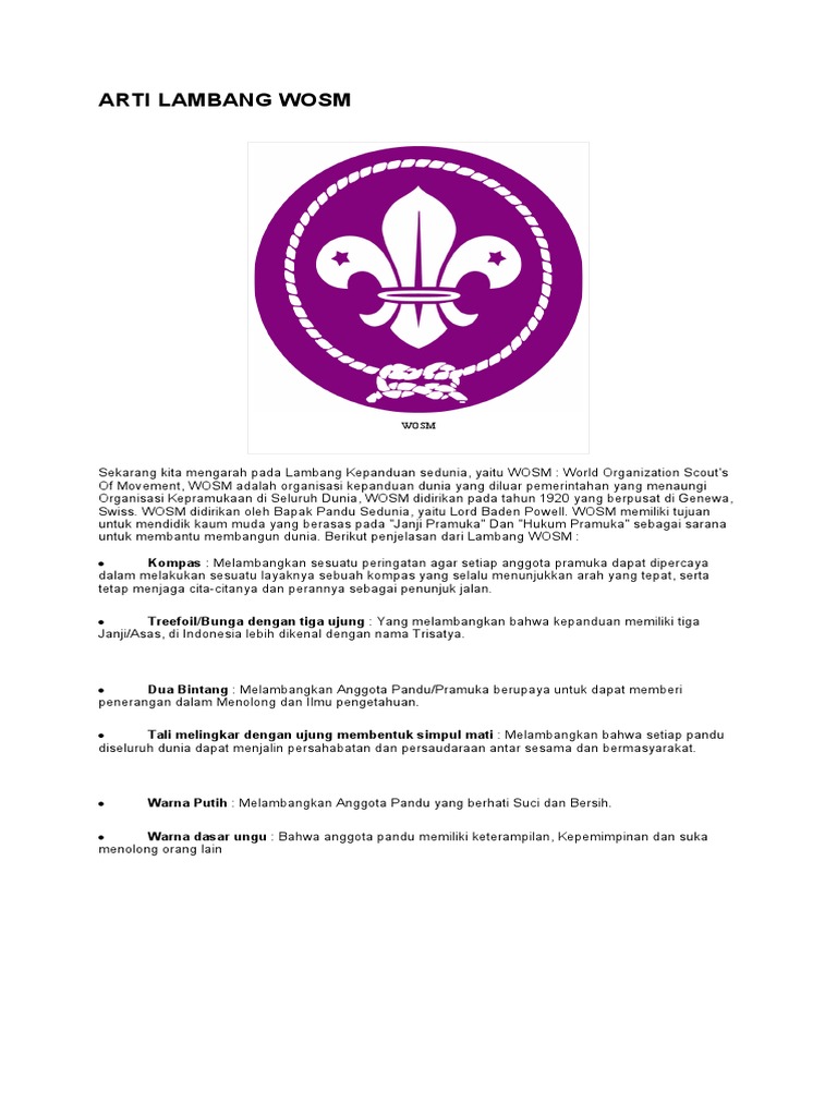 Arti Lambang Wosm | PDF