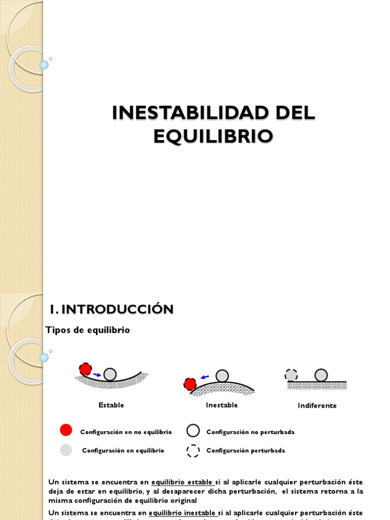 Inestabilidad Del Equilibrio1 | PDF | Pandeo | Elasticidad (Física)