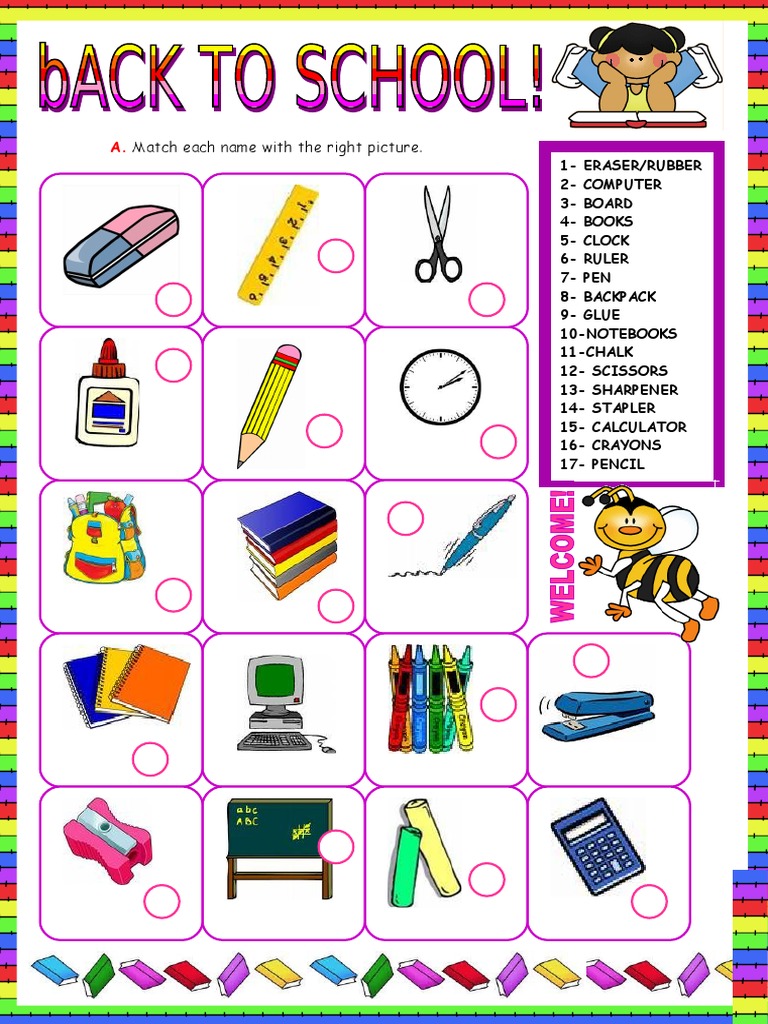 Classroom Item Matching Guide | PDF