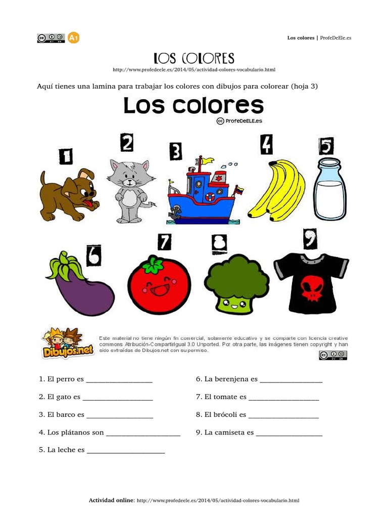Ficha Los Colores Actividades PDF | PDF