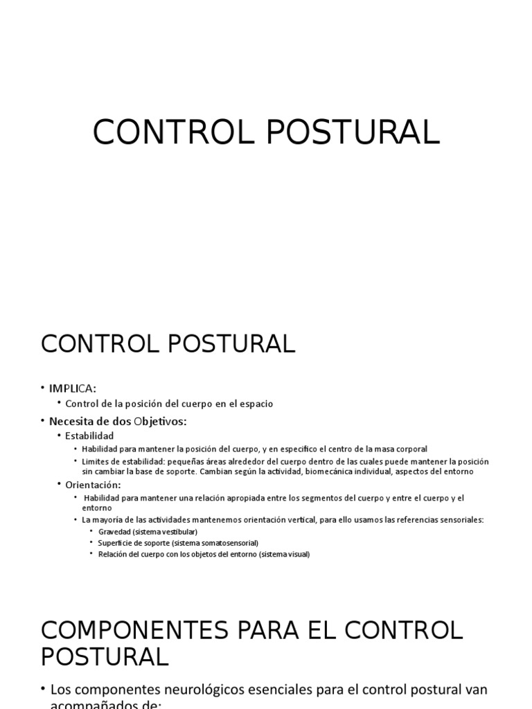 Control Postural | PDF | Bipedalismo | Naturaleza